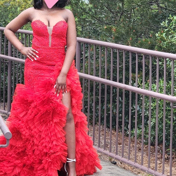 Ashley Lauren | Dresses | Ashley Lauren Red Prom Dress | Poshmark